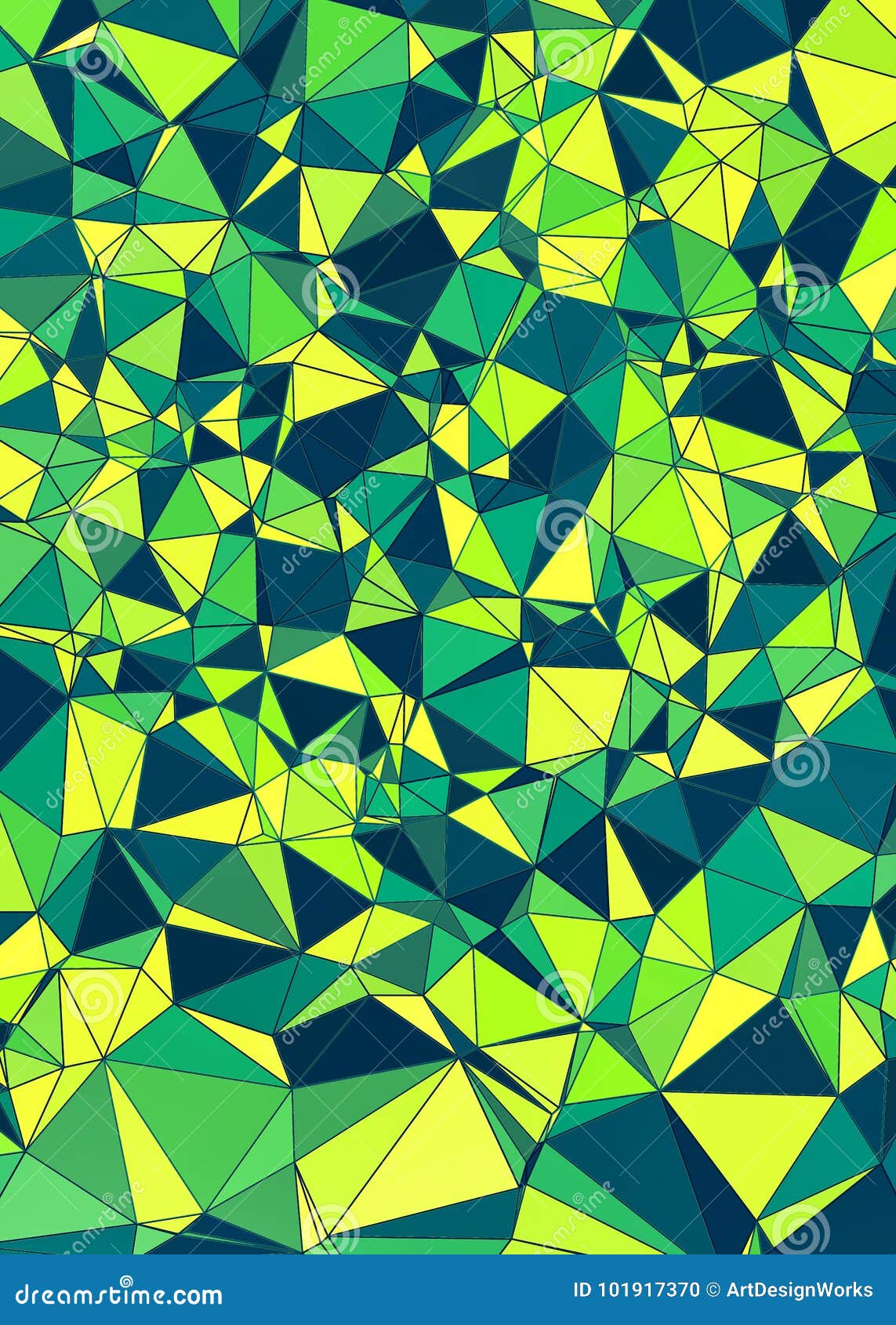 Abstract Greenery Polygonal Background Stock Illustration ...
