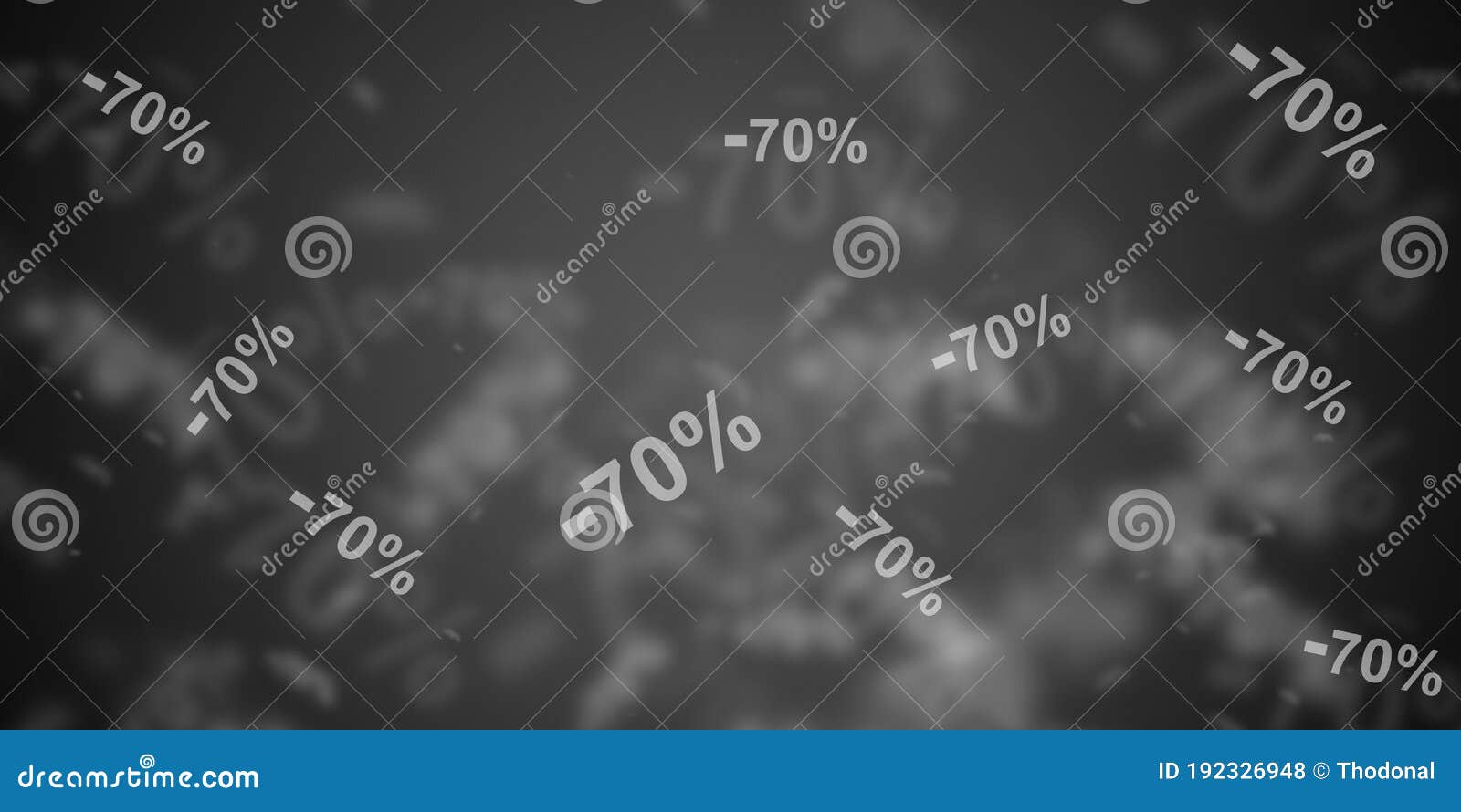 Abstract Grey Background with Flying -70 Discount Symbols Stock ...