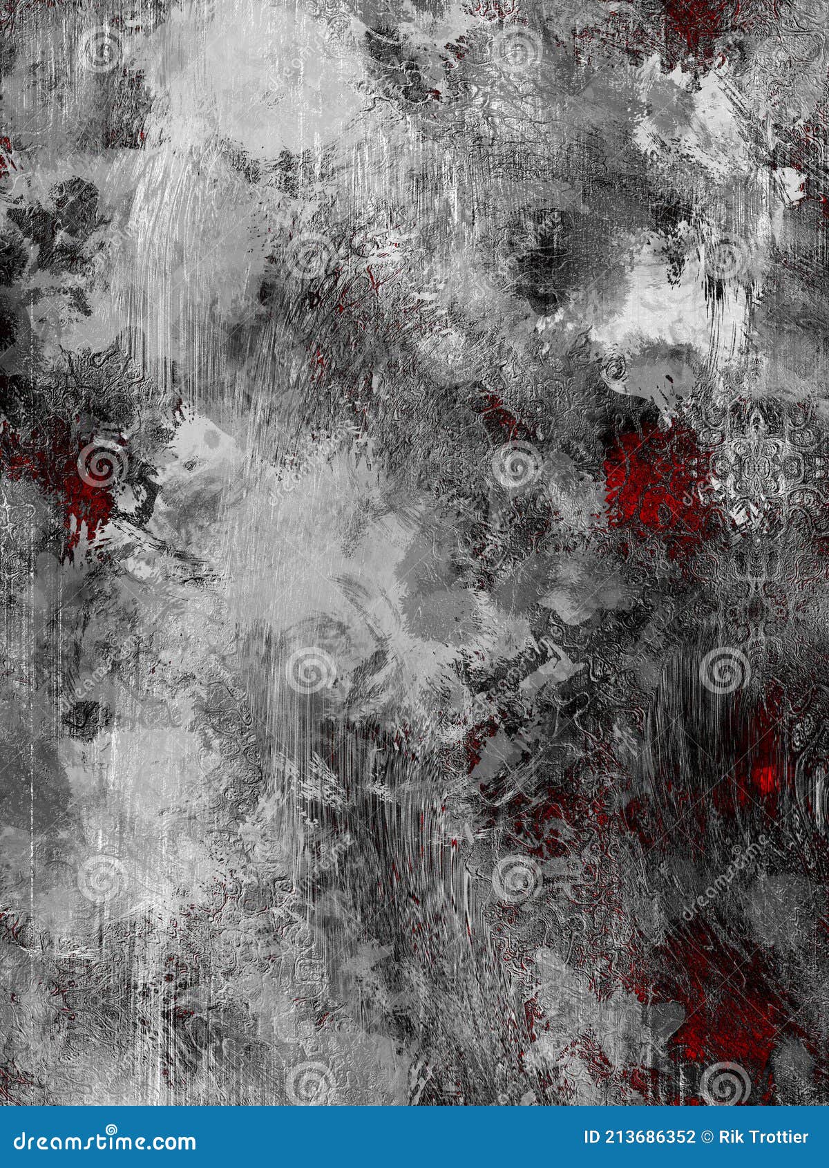 Abstract Grey Background with Hidden Red Stock Illustration ...