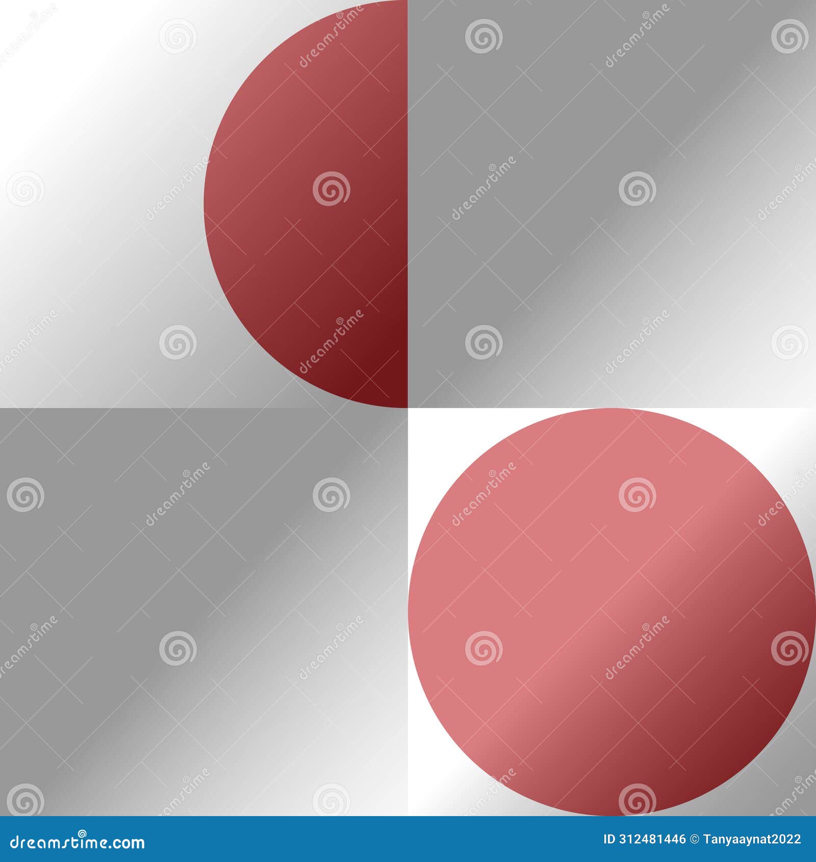 Abstract Grey Background with Red Circle and Semicircle Stock Vector ...