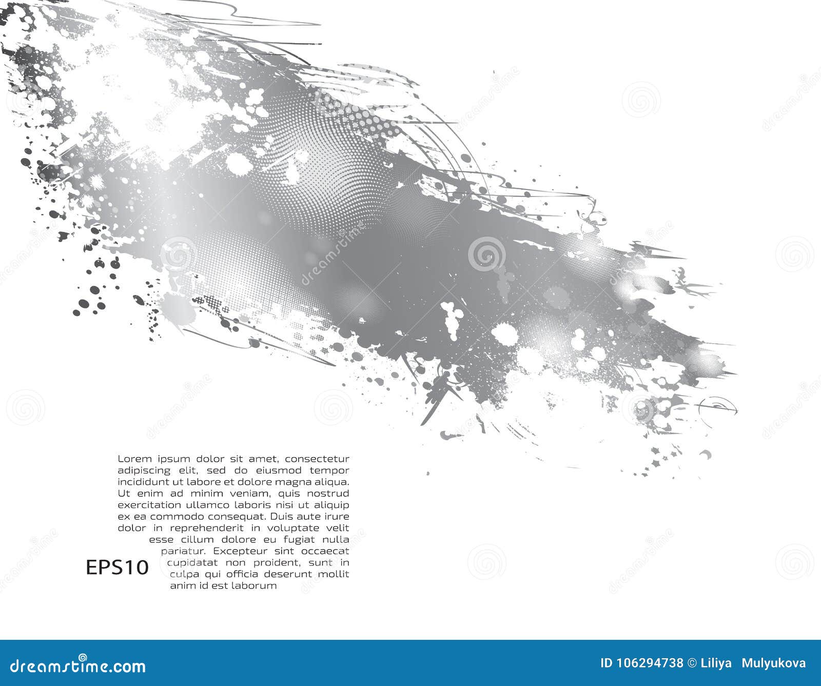 Abstract Grey Background. Stain, Blot, Paint. Stock Vector ...