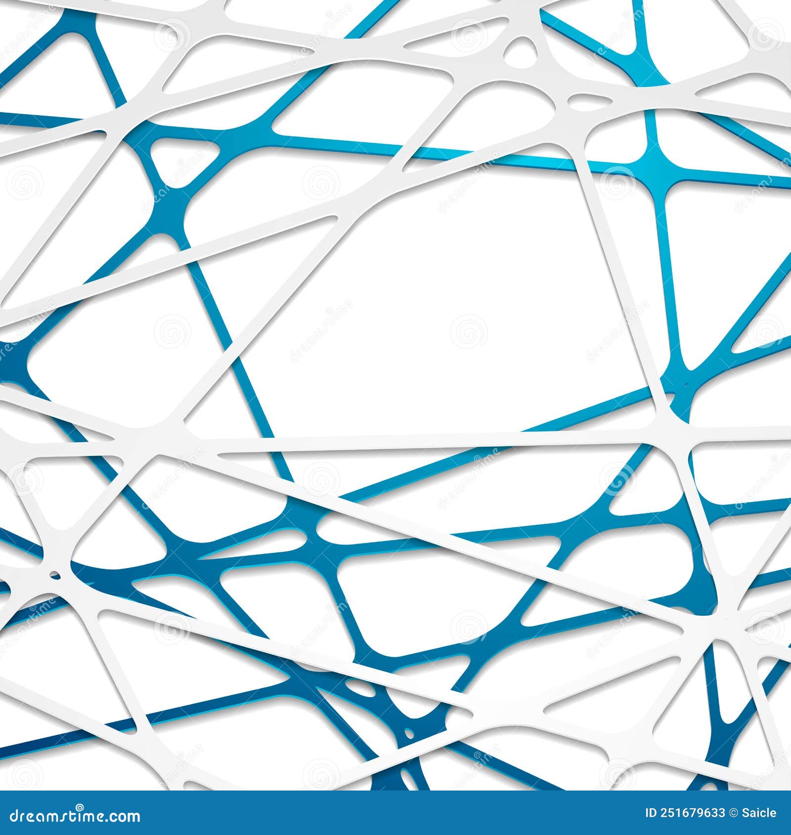 Abstract Grey Blue Paper Grid Tech Geometric Background Stock Vector ...