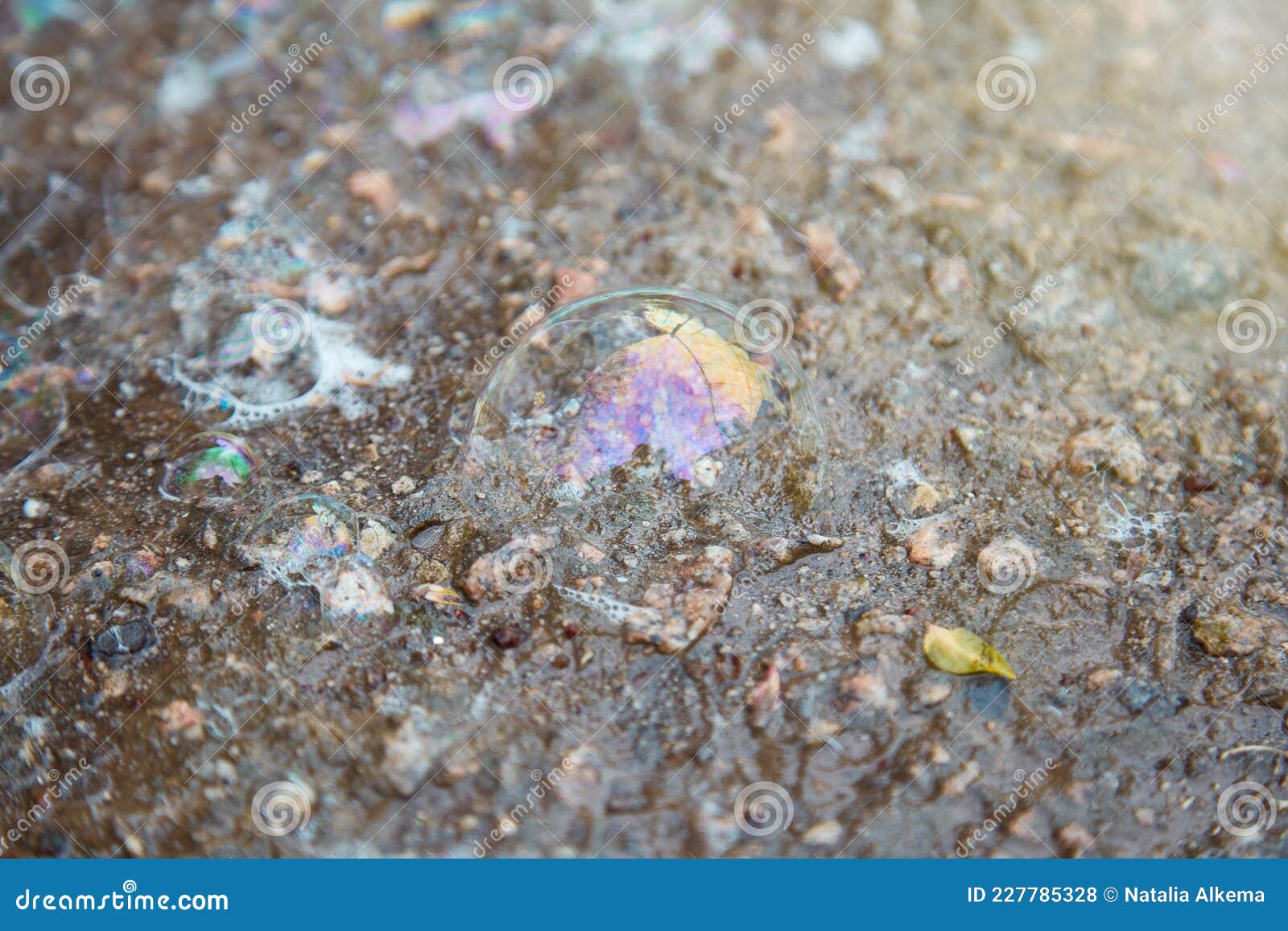 Abstract Grey Bubbles Background. Chemical Liquid Concept. Big Bubble ...