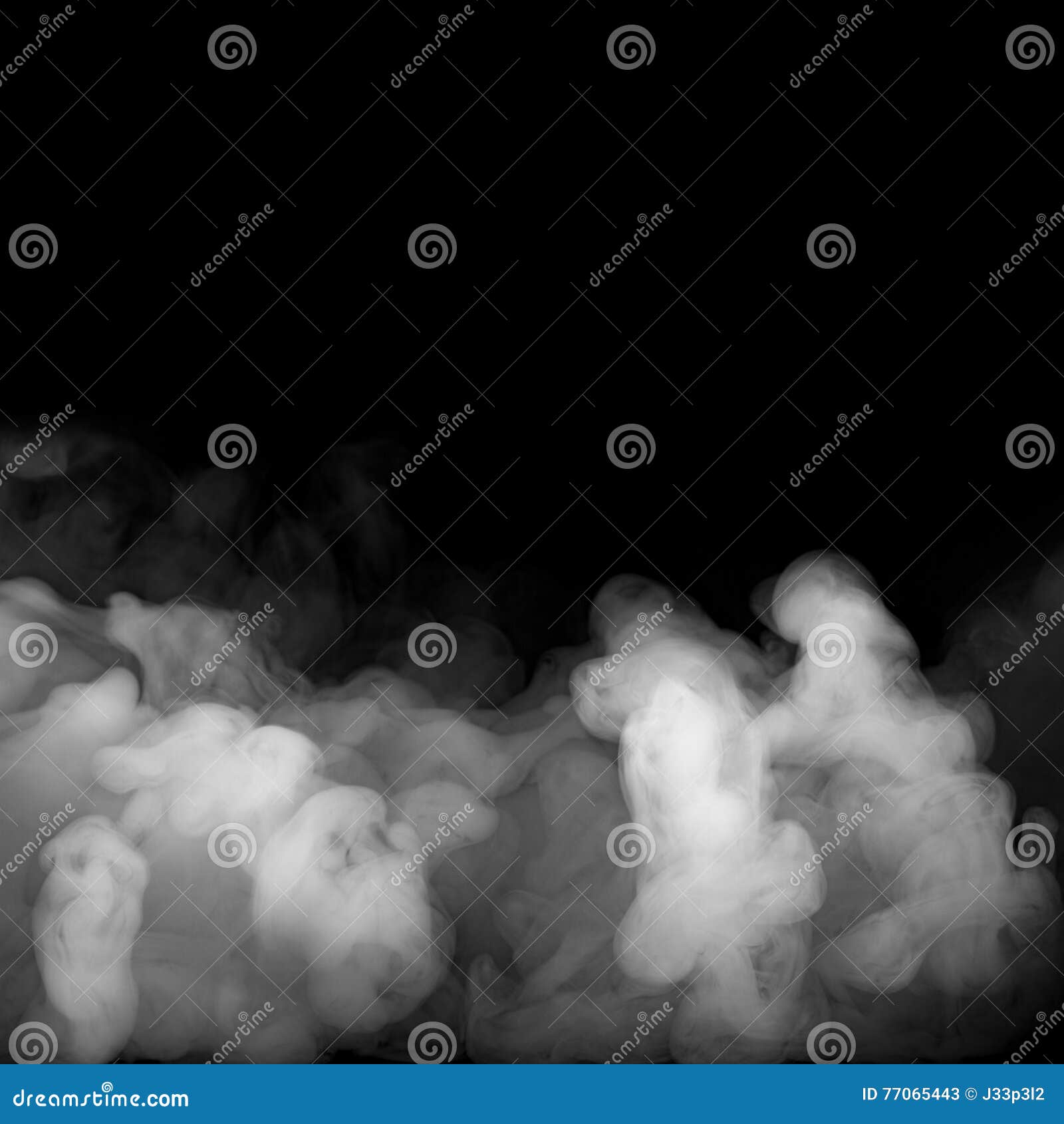 Abstract Grey Color Smoke Isolate on Black Stock Image - Image of light ...
