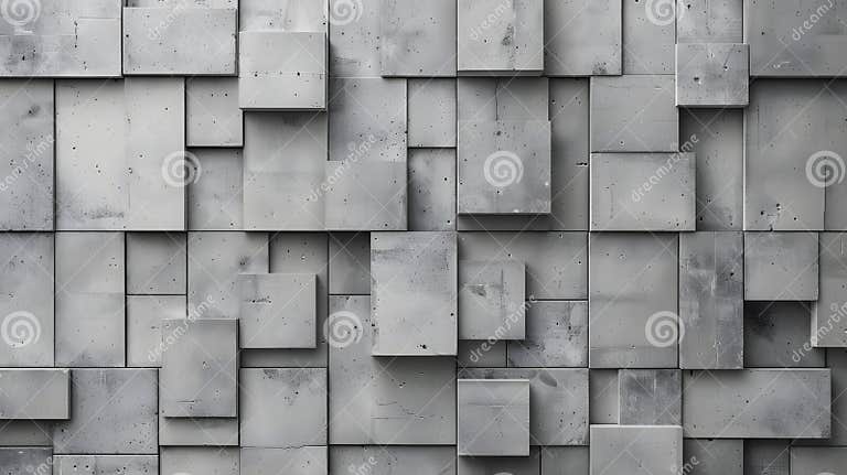 Abstract Grey Concrete Block Wall Texture Stock Illustration ...