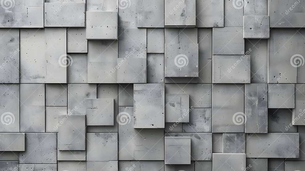 Abstract Grey Concrete Block Wall Texture Stock Illustration ...
