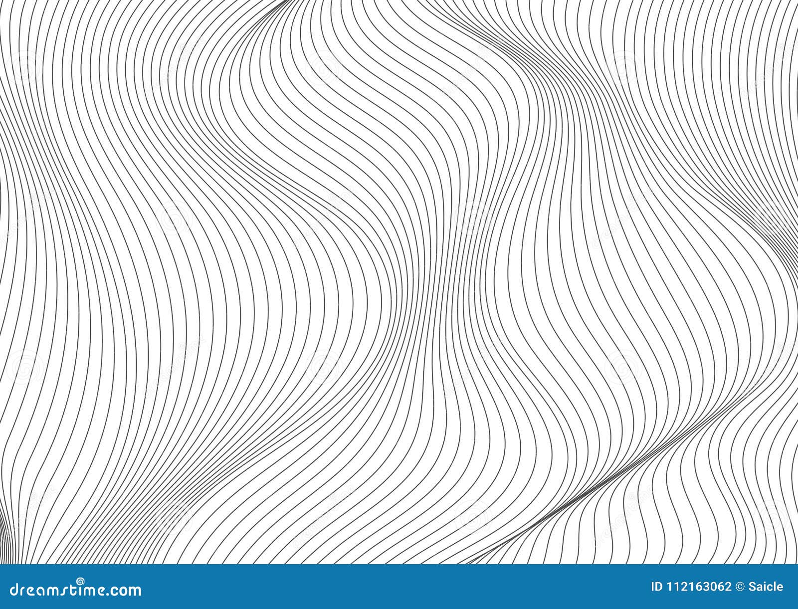Abstract Grey Curved Waves Refraction Vector Background Stock Vector ...