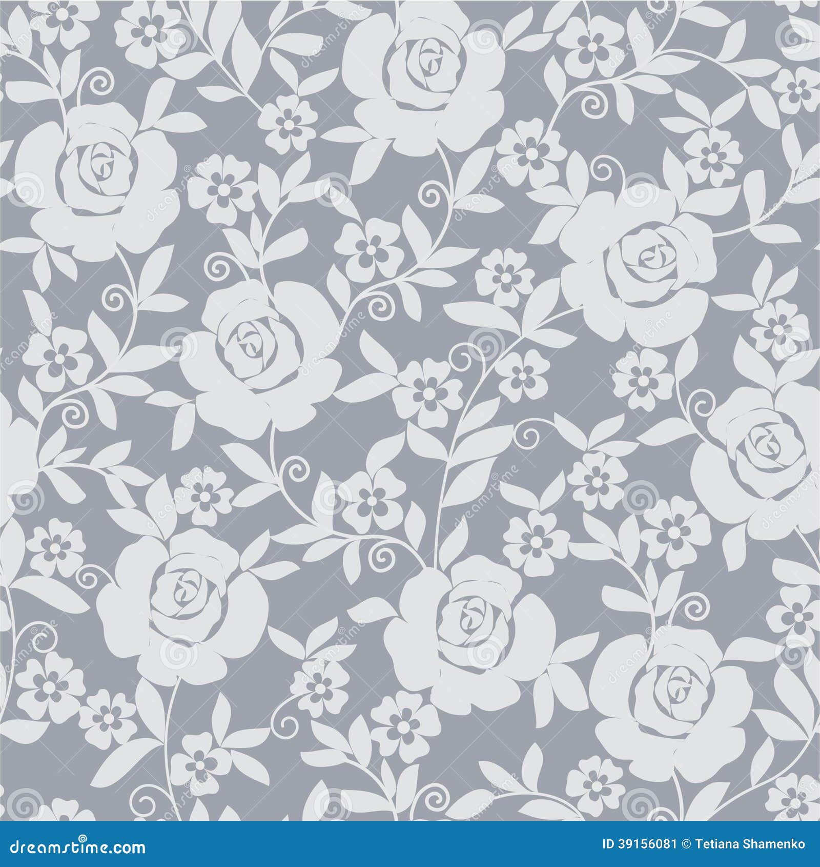 Abstract Grey Floral Background Stock Vector - Illustration of design ...