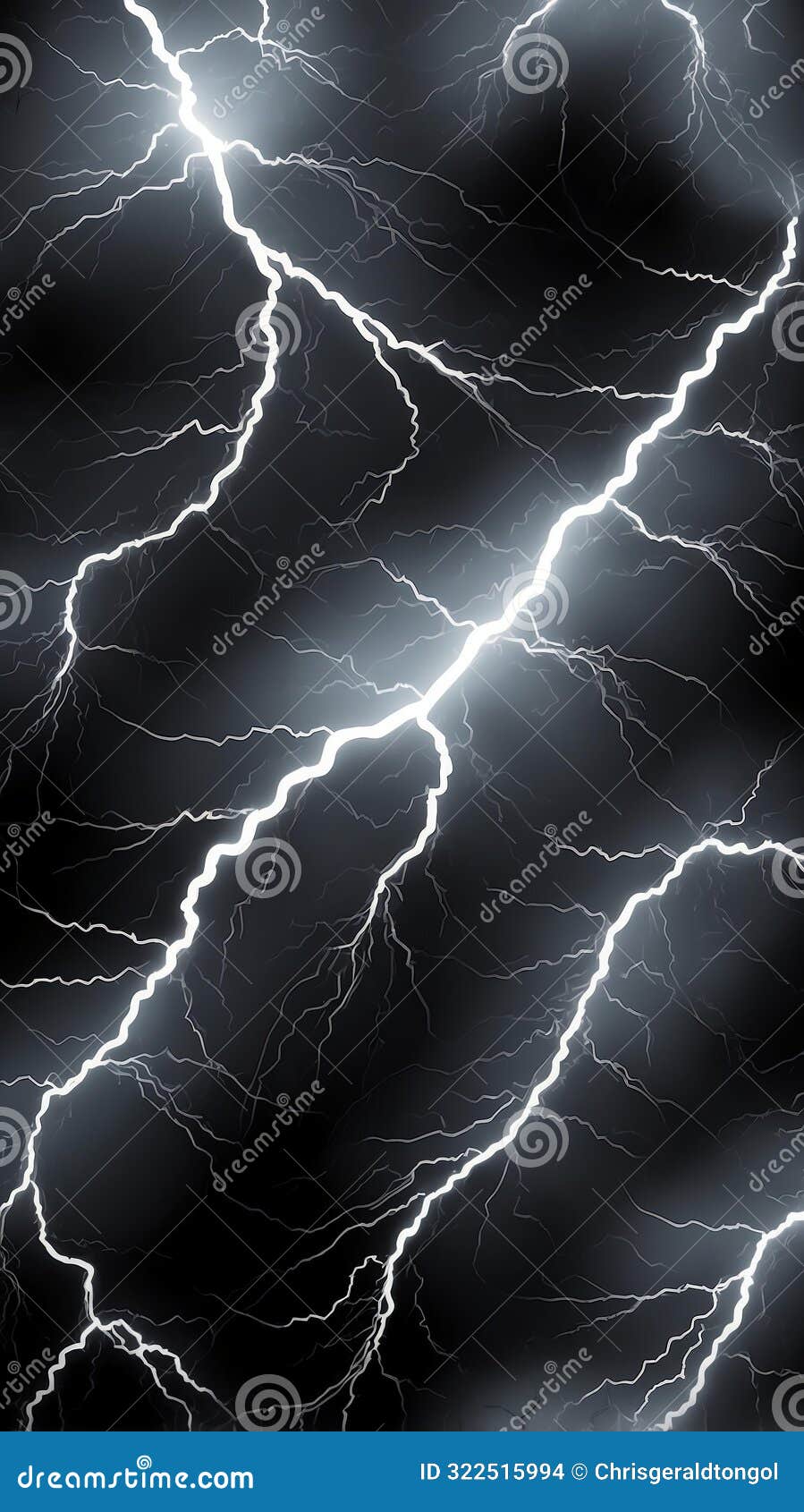 Abstract Grey Lightning Design in Black Ai Generated Stock Illustration ...