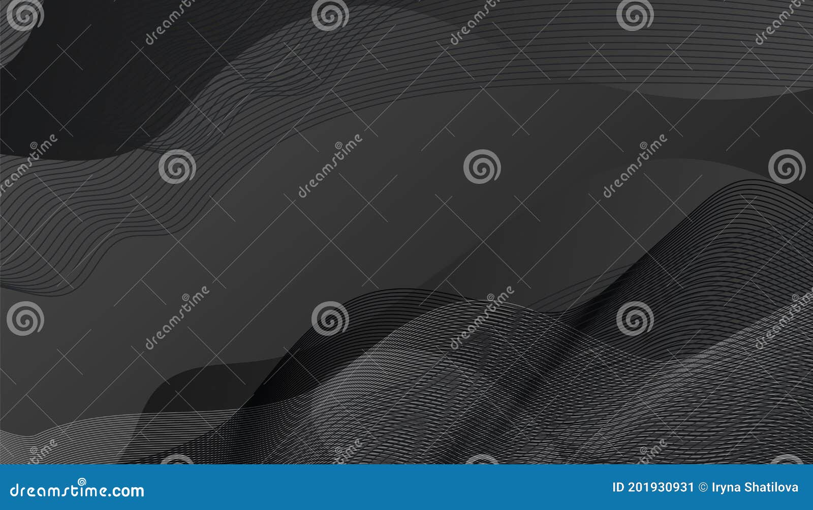 Abstract Grey Line Wave Background. Vector Illustration for ...