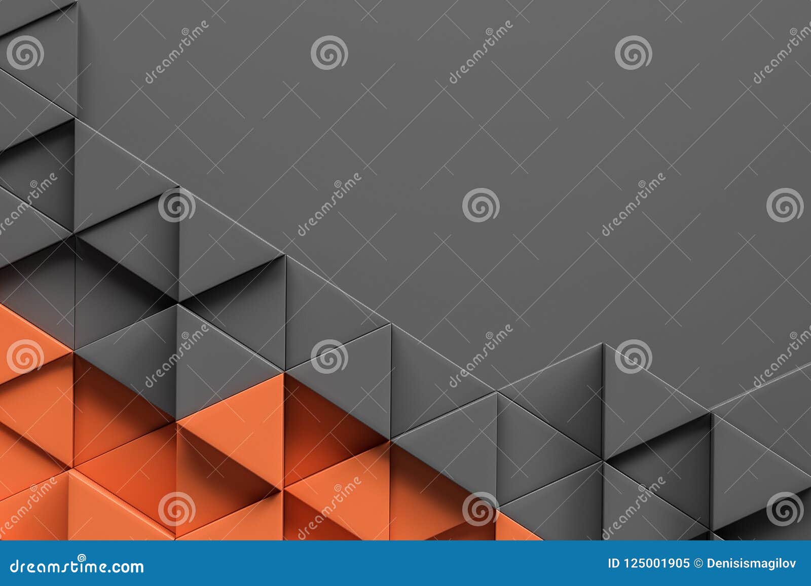 Abstract Grey Orange Triangle Pattern Background Stock Illustration ...