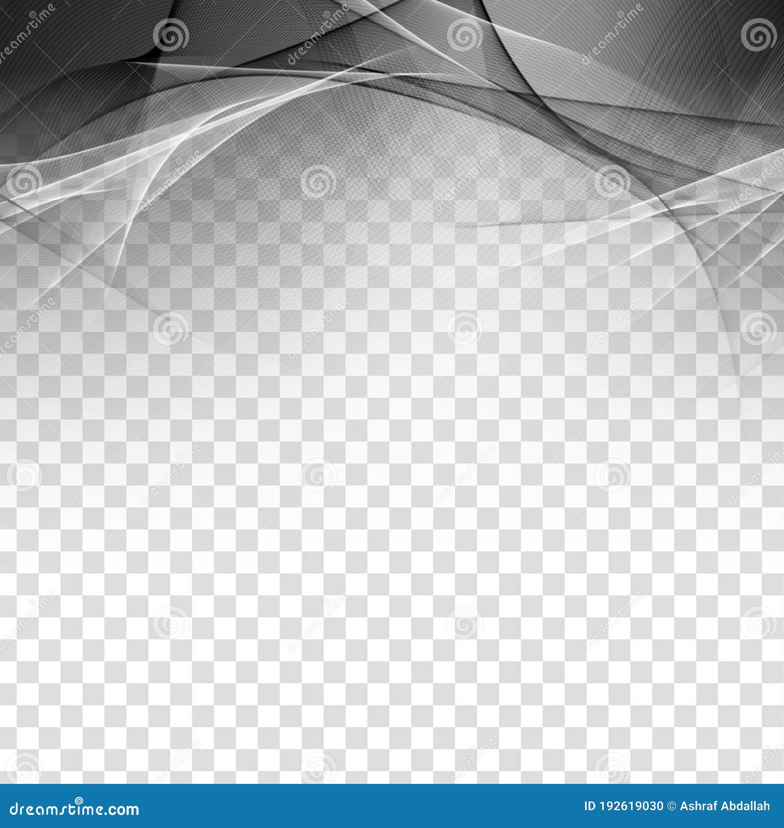 Abstract Grey Wave Elegant Transparent Background Stock Vector ...