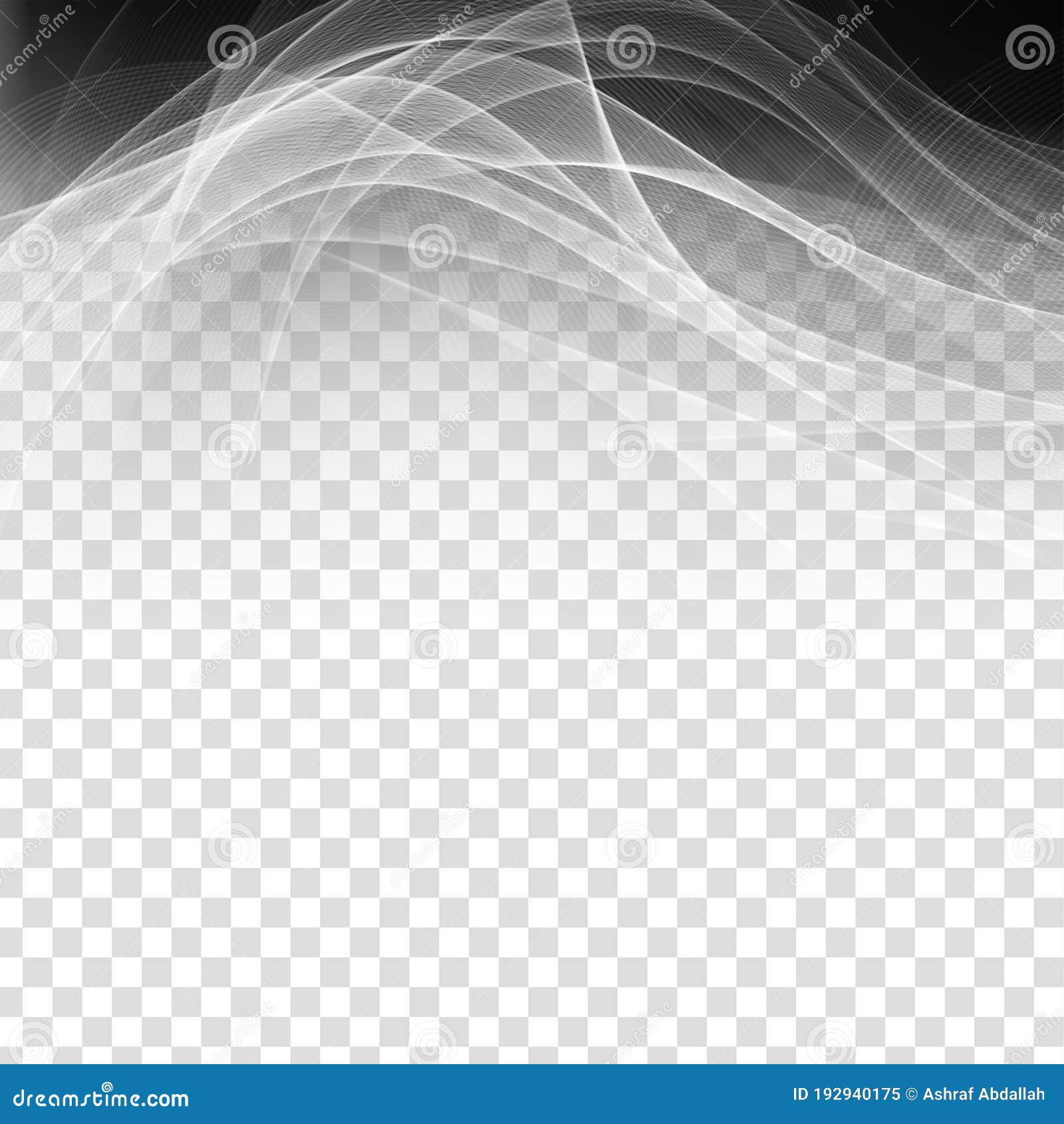 Abstract Grey Wave Transparent Modern Background Stock Vector ...