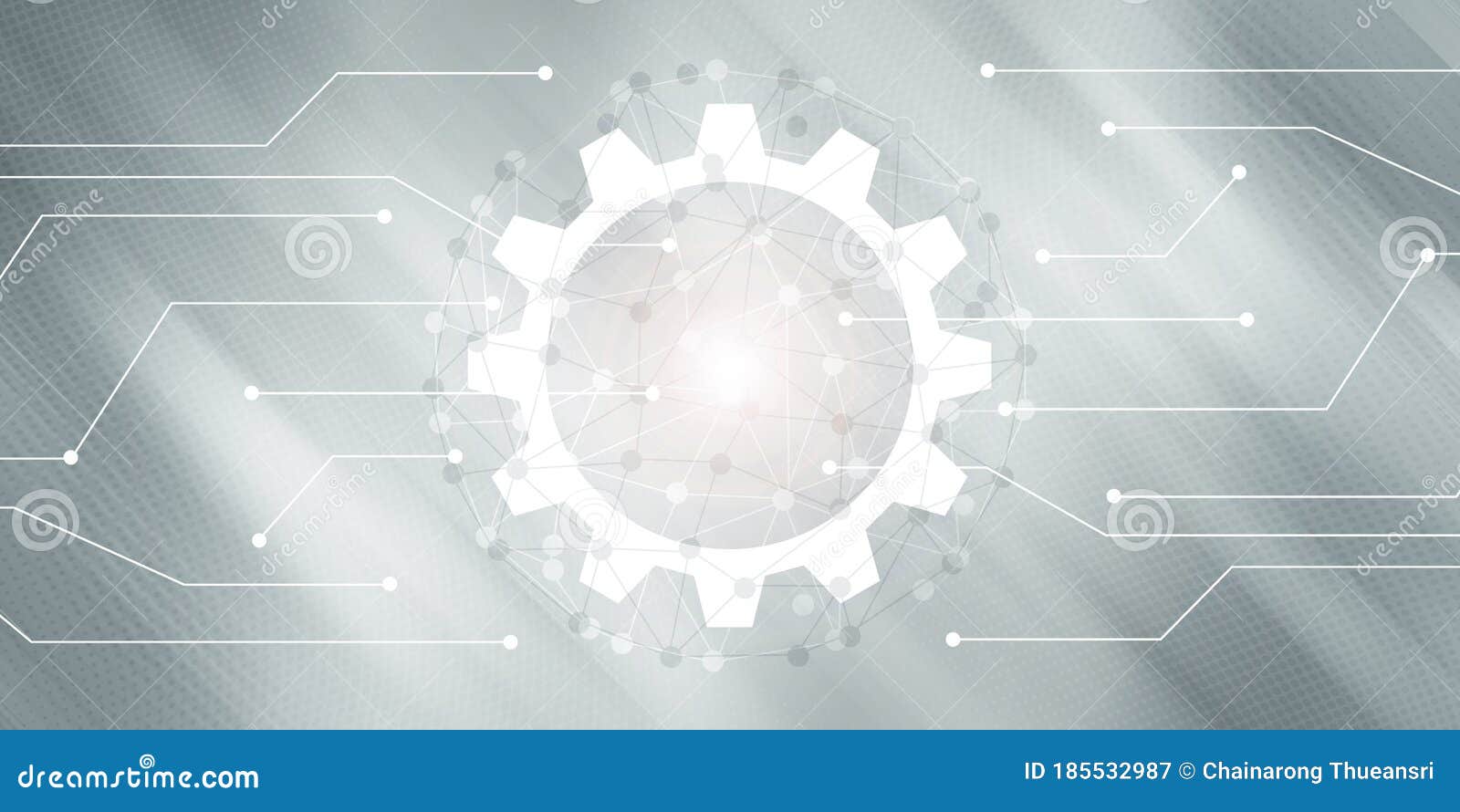 Gray Halftone Pattern with White Line Motion and Network Connection ...