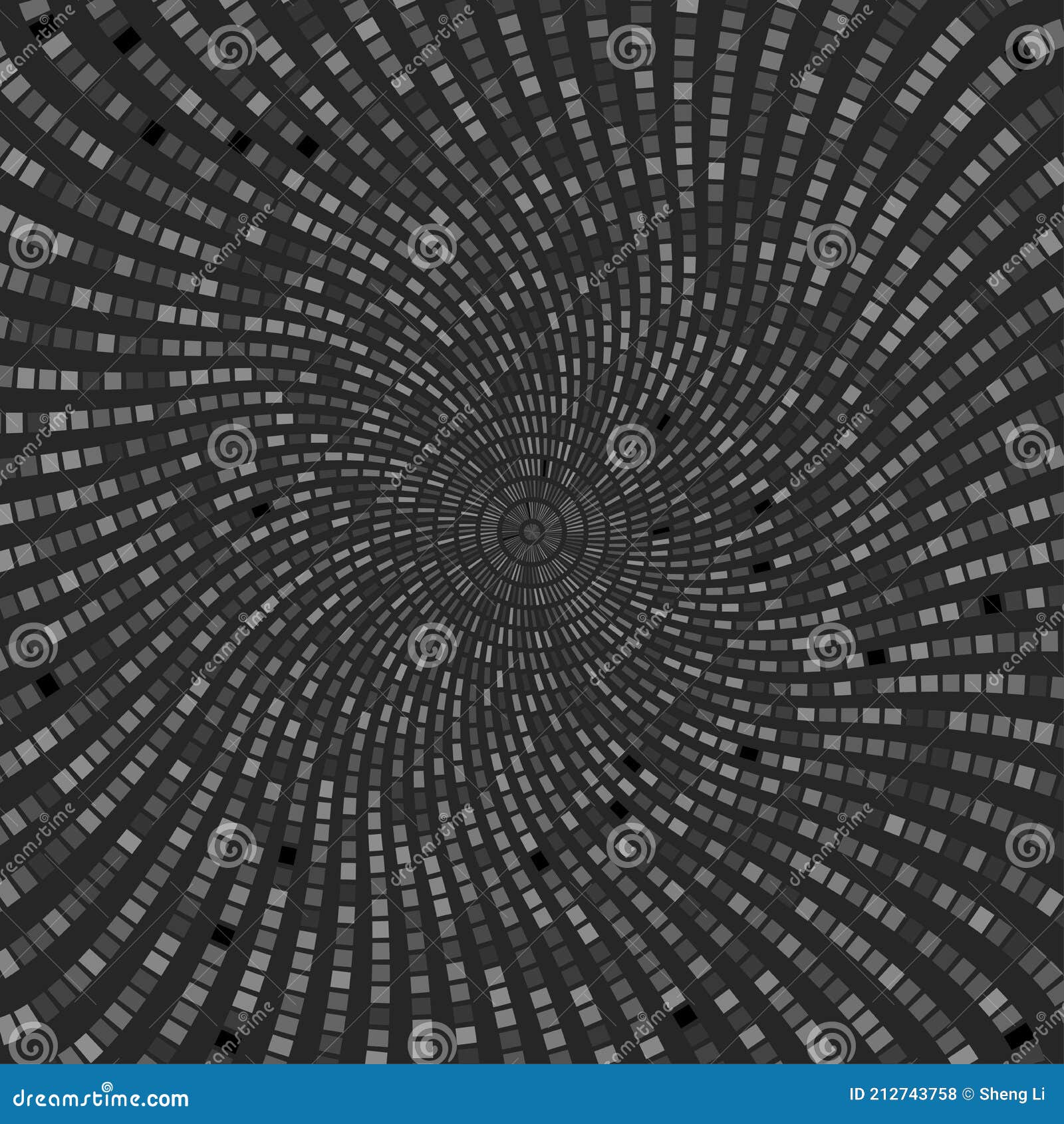 Abstract Grey and White Blocks Vortex Art Design Background, Sector ...