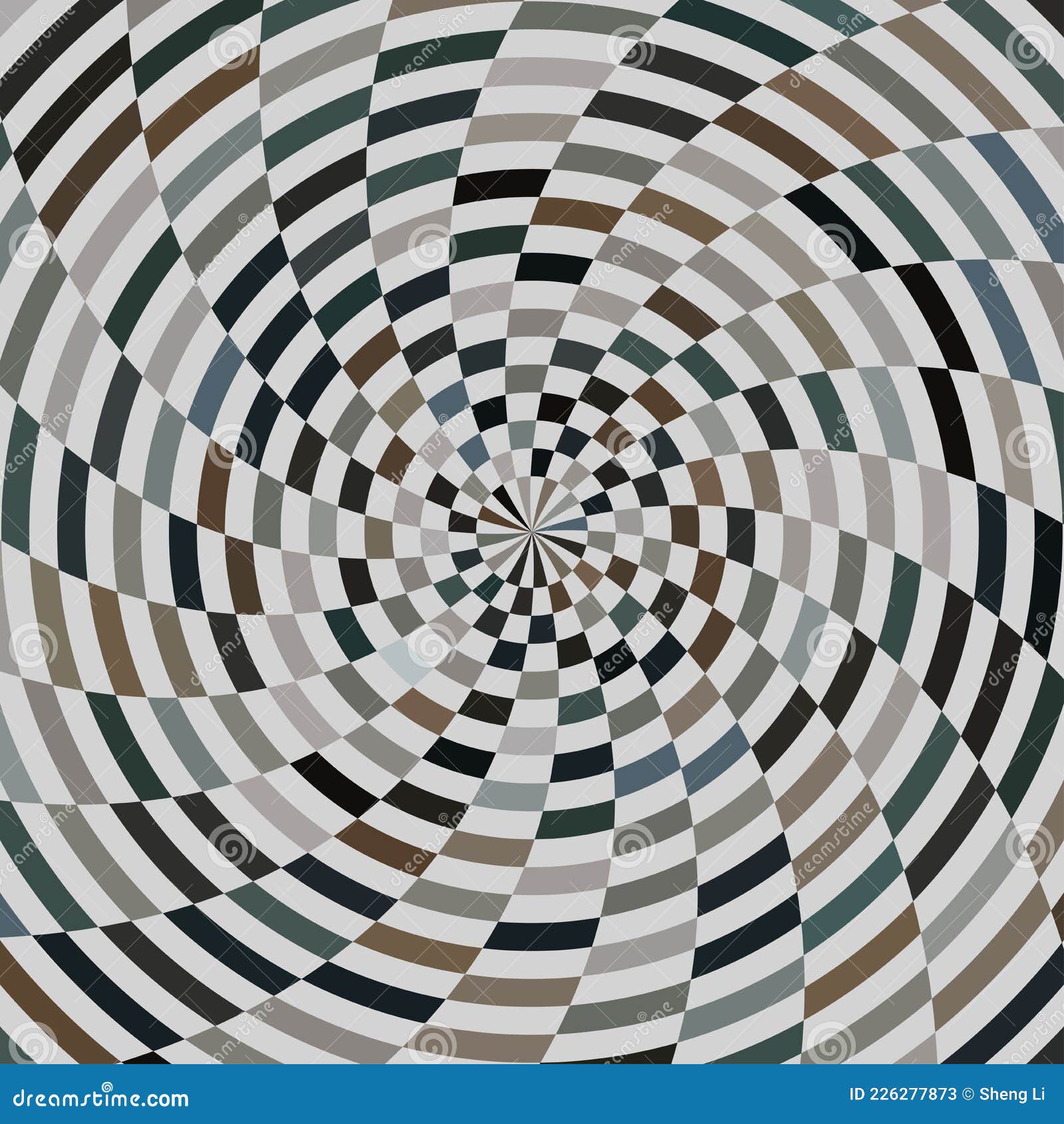 Abstract Grey and White Blocks Vortex Art Design Background, Sector ...