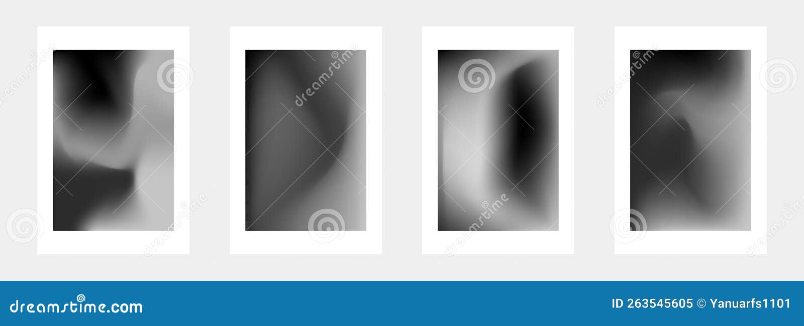 Abstract Greyscale Gradient Wall Decor Stock Illustration ...