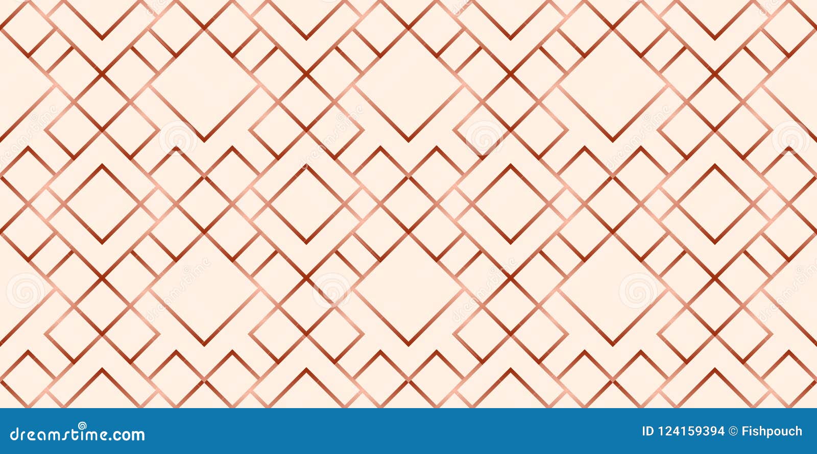 Abstract Grid Rose Gold Geometric Seamless Pattern. Stock Vector ...