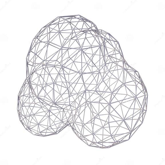 Abstract Grid Shape. Isolated on White Background Stock Illustration ...