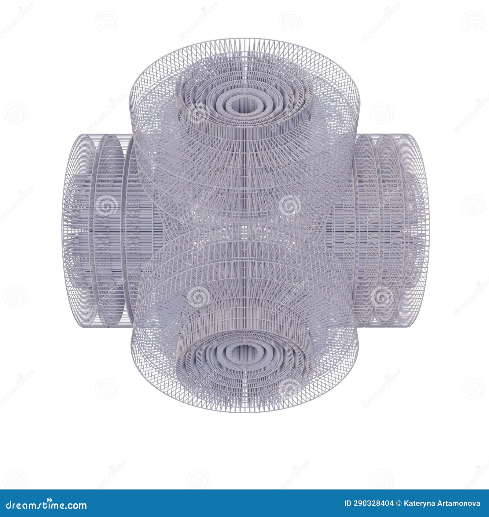 Abstract Grid Shape. Isolated on White Background Stock Illustration ...