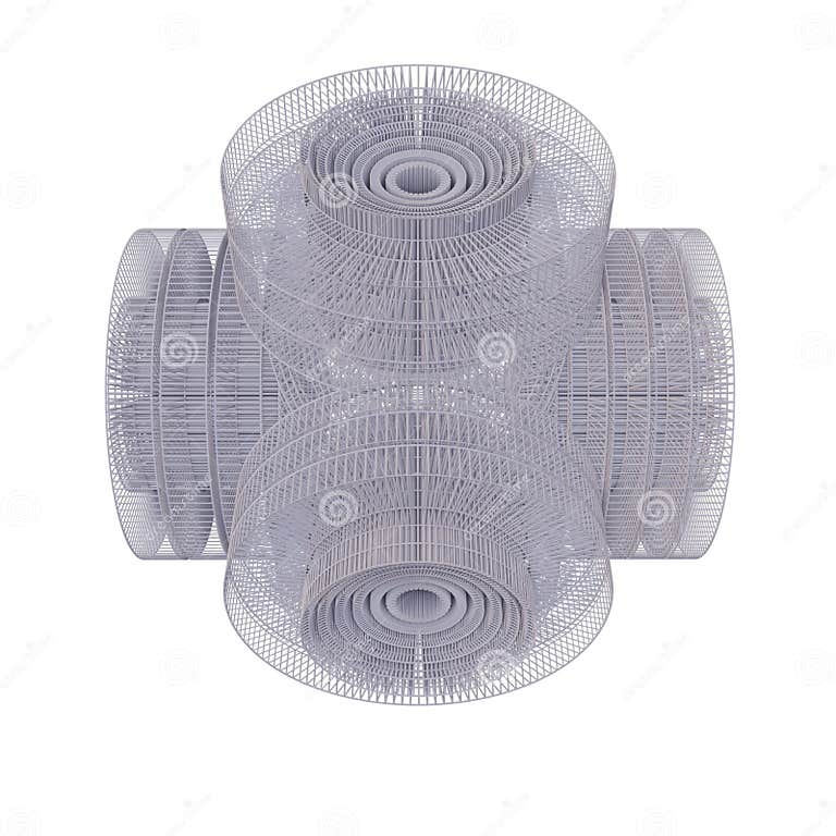 Abstract Grid Shape. Isolated on White Background Stock Illustration ...