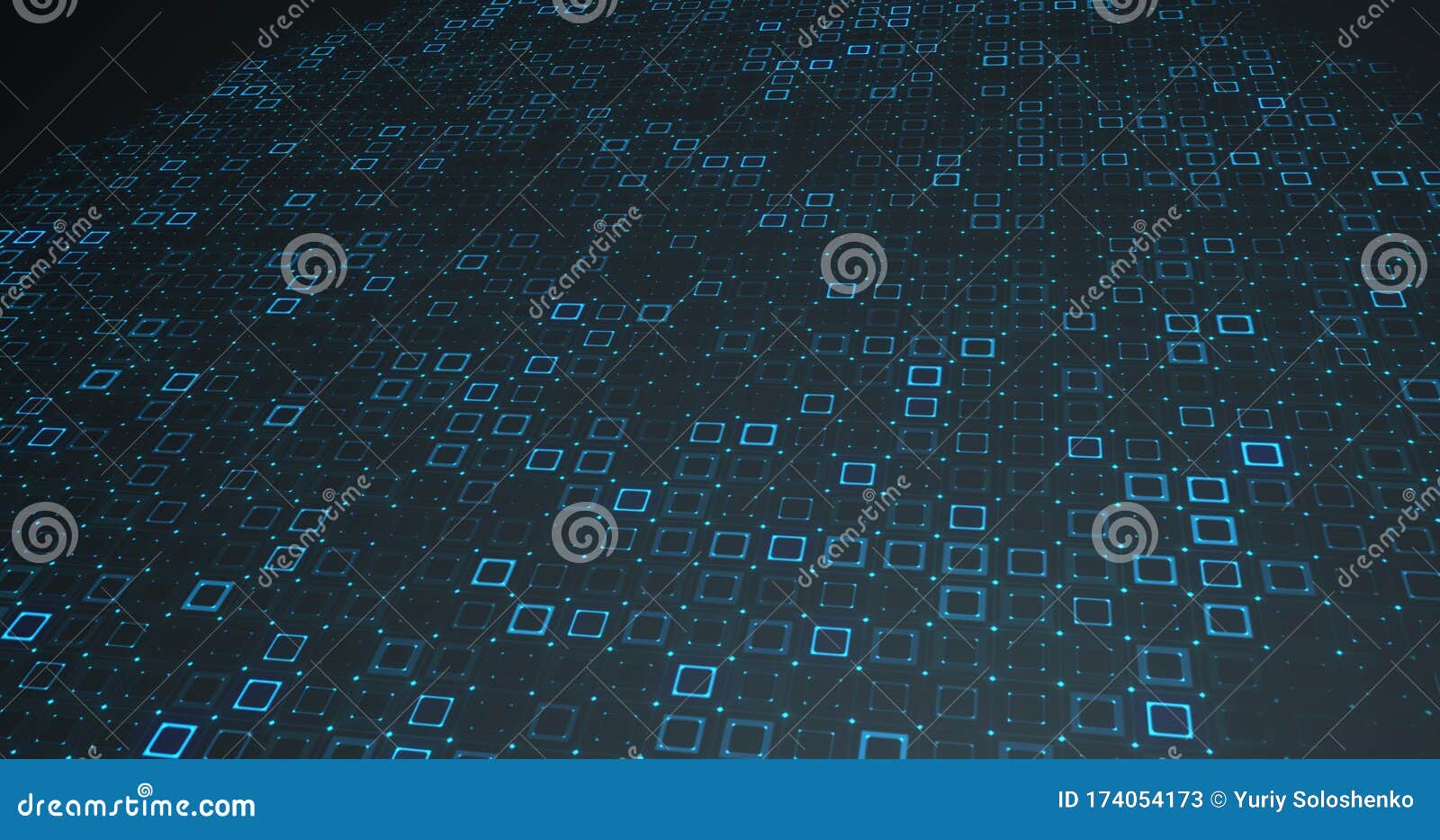 Abstract Grid Shape Landscape Background. 3D Rendering Stock ...