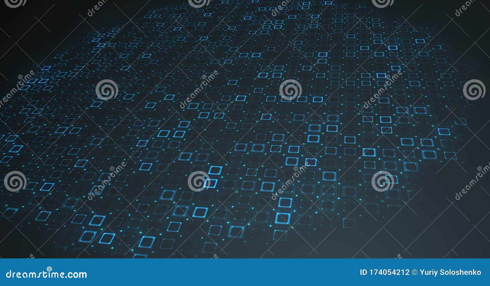 Abstract Grid Shape Landscape Background. 3D Rendering Stock ...