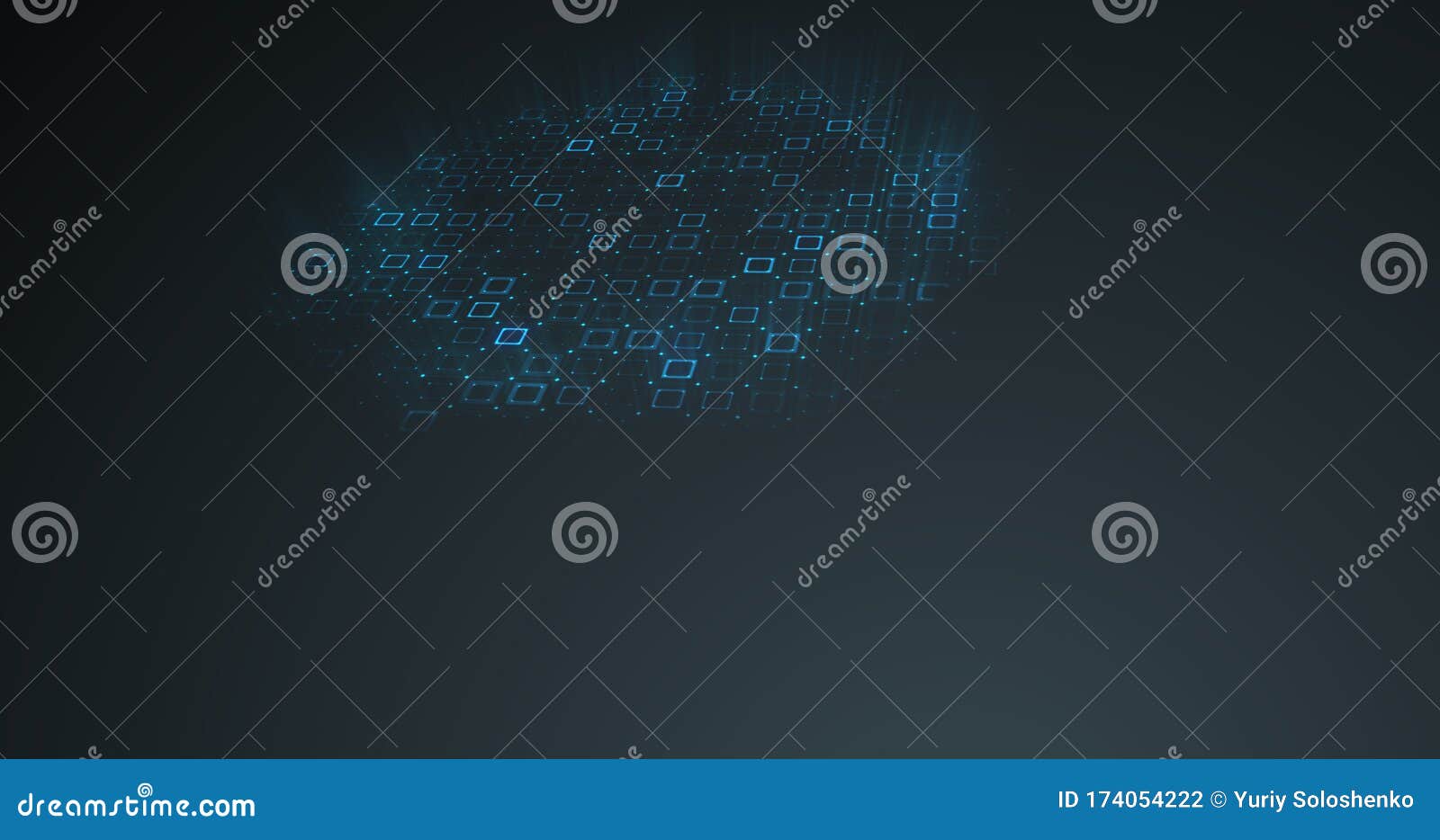 Abstract Grid Shape Landscape Background. 3D Rendering Stock ...