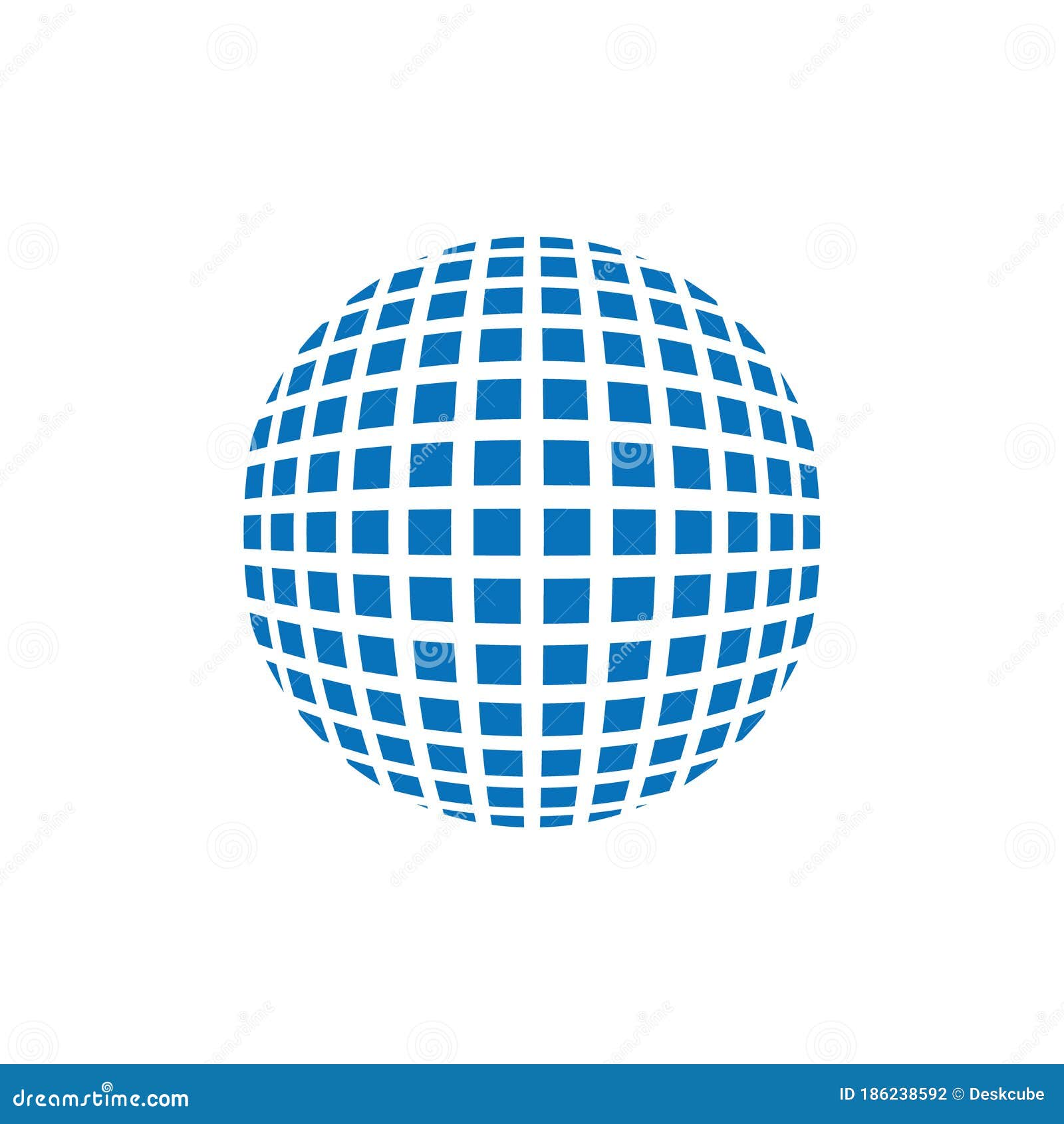 Abstract Grid Sphere Logo. Latitude Longitude Locations Stock Vector ...