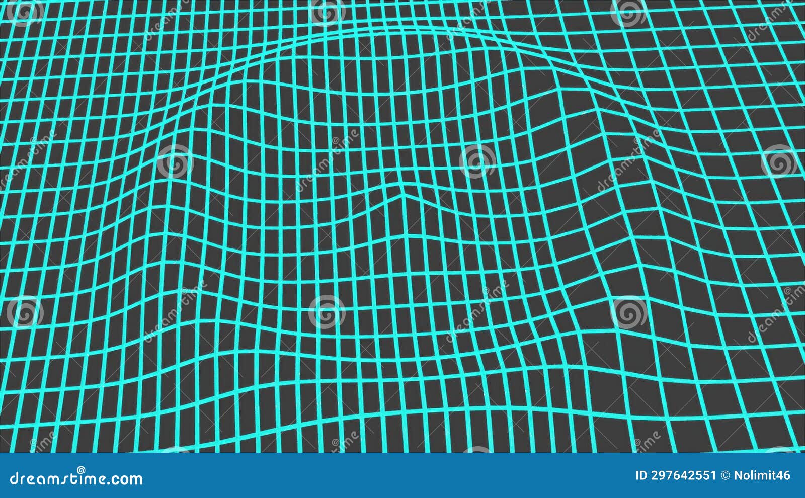 Abstract grid waves stock illustration. Illustration of science - 297642551