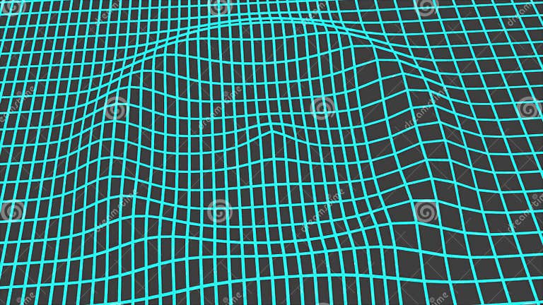 Abstract grid waves stock illustration. Illustration of science - 297642551