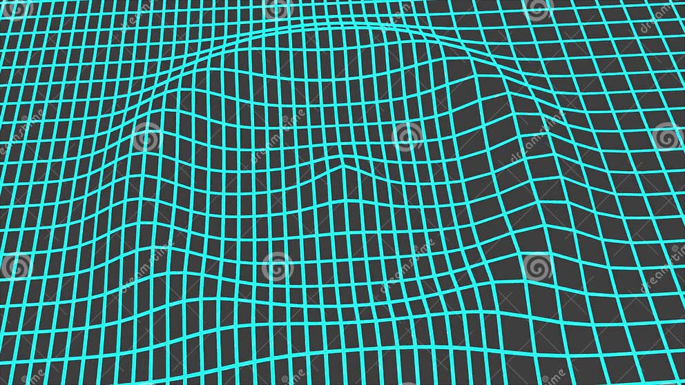 Abstract grid waves stock illustration. Illustration of science - 297642551