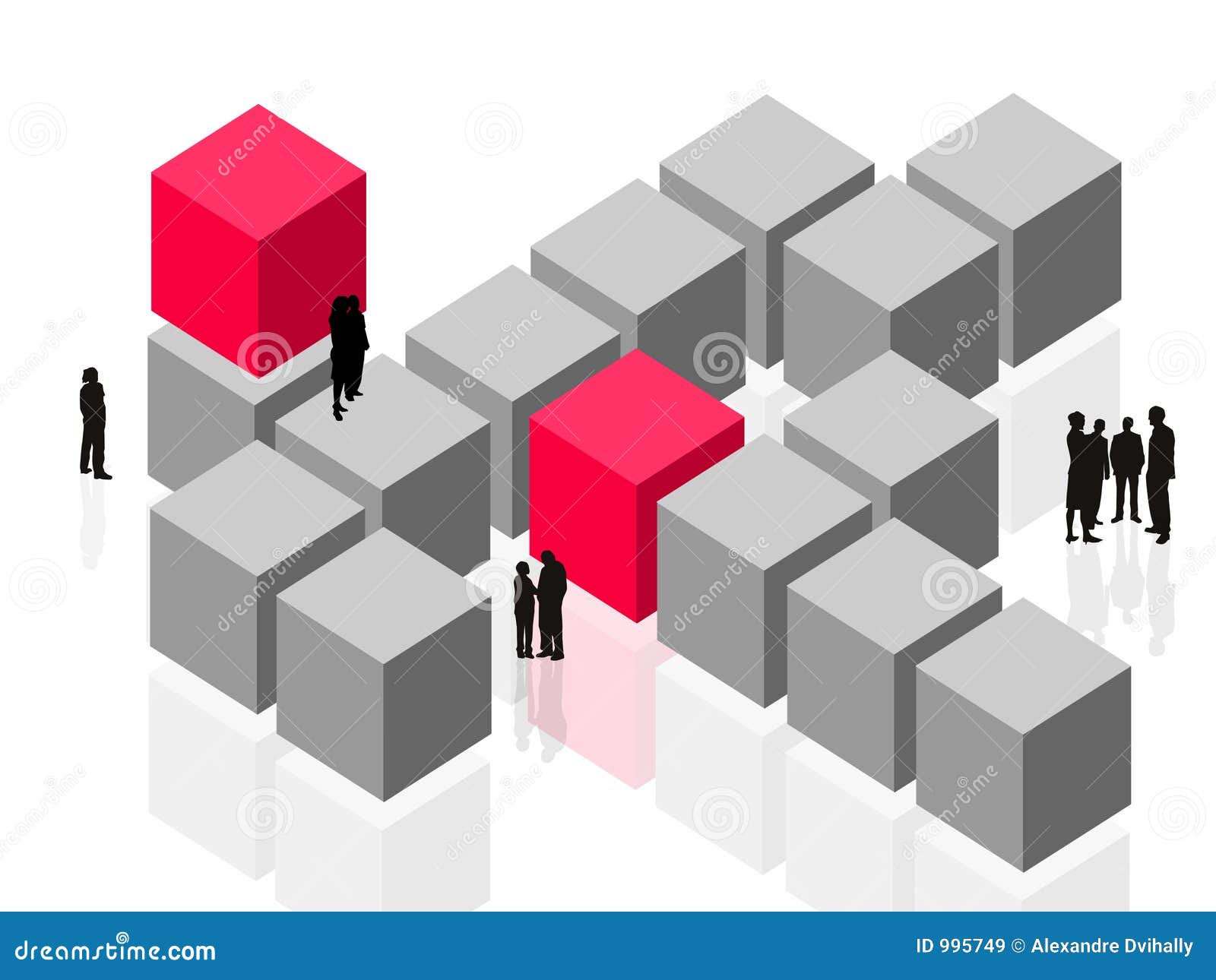 Abstract group stock illustration. Illustration of technology - 995749