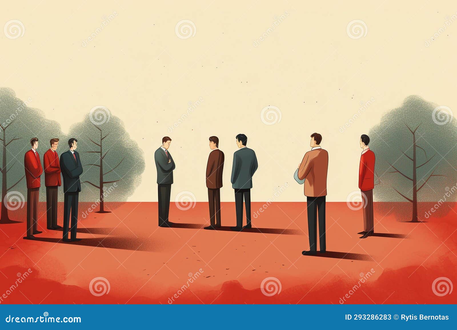 Abstract Group of Colorful People Minimalistic Illustration. Generative ...