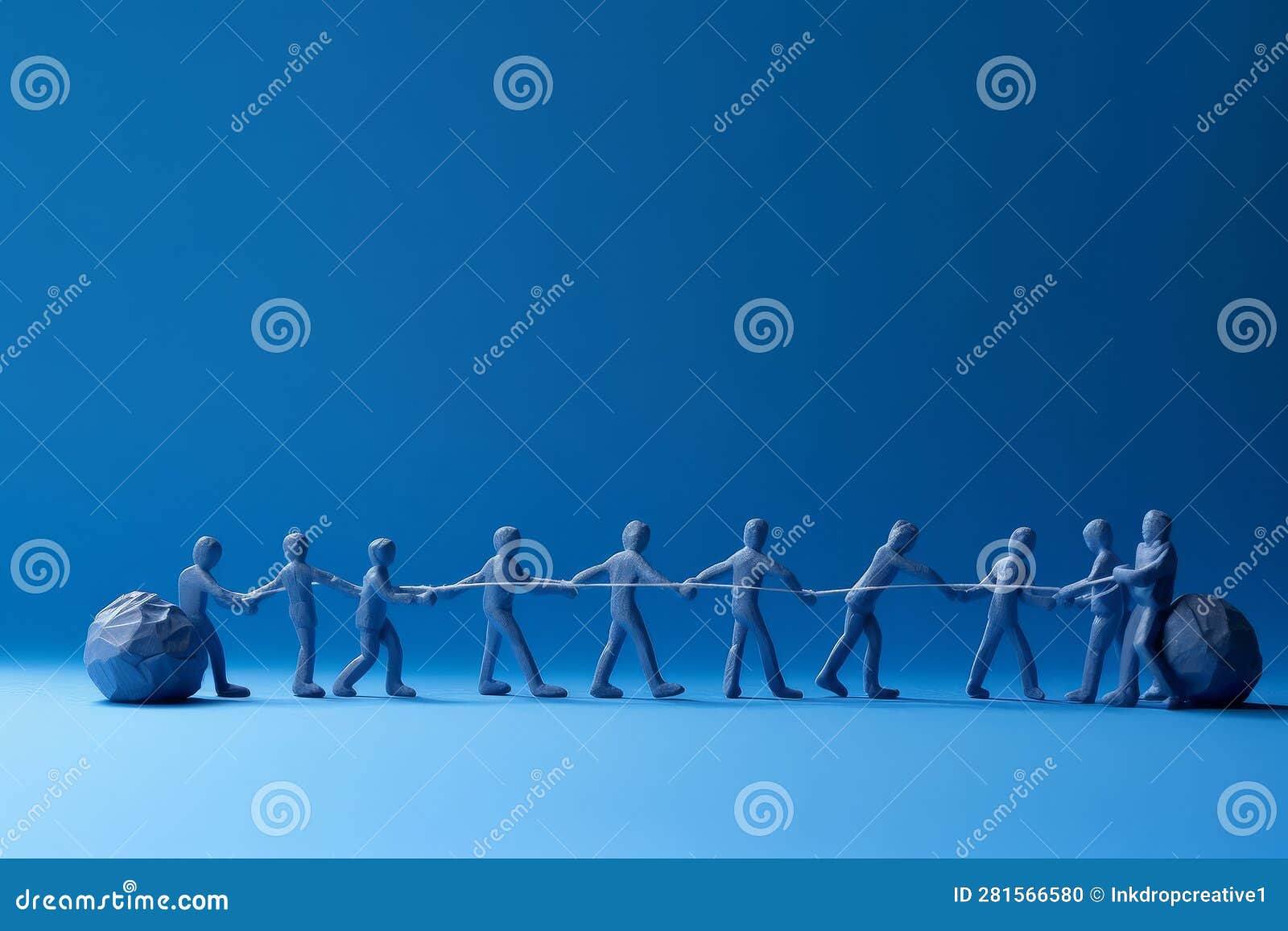 An Abstract Group of People Working Together To Untangle a Problem ...