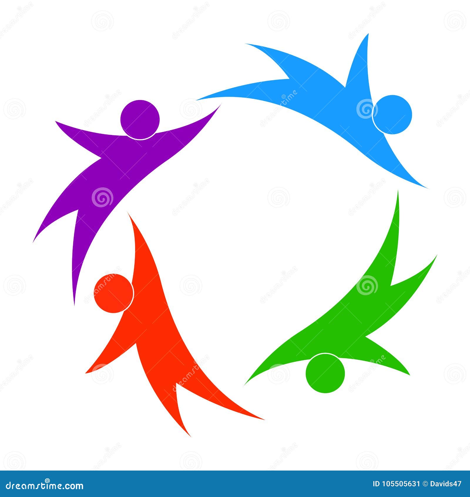 Abstract group symbol stock vector. Illustration of friendship - 105505631