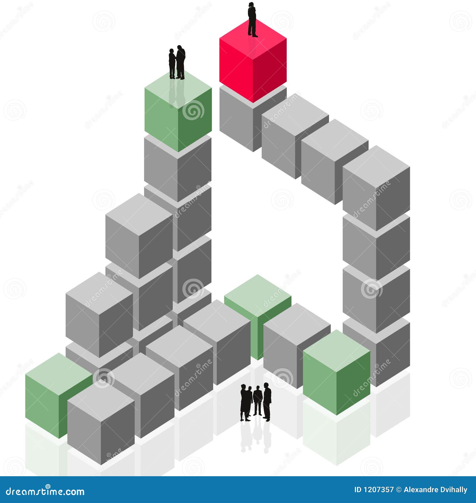 Abstract Group, Team Work, Customer Business Stock Illustration ...