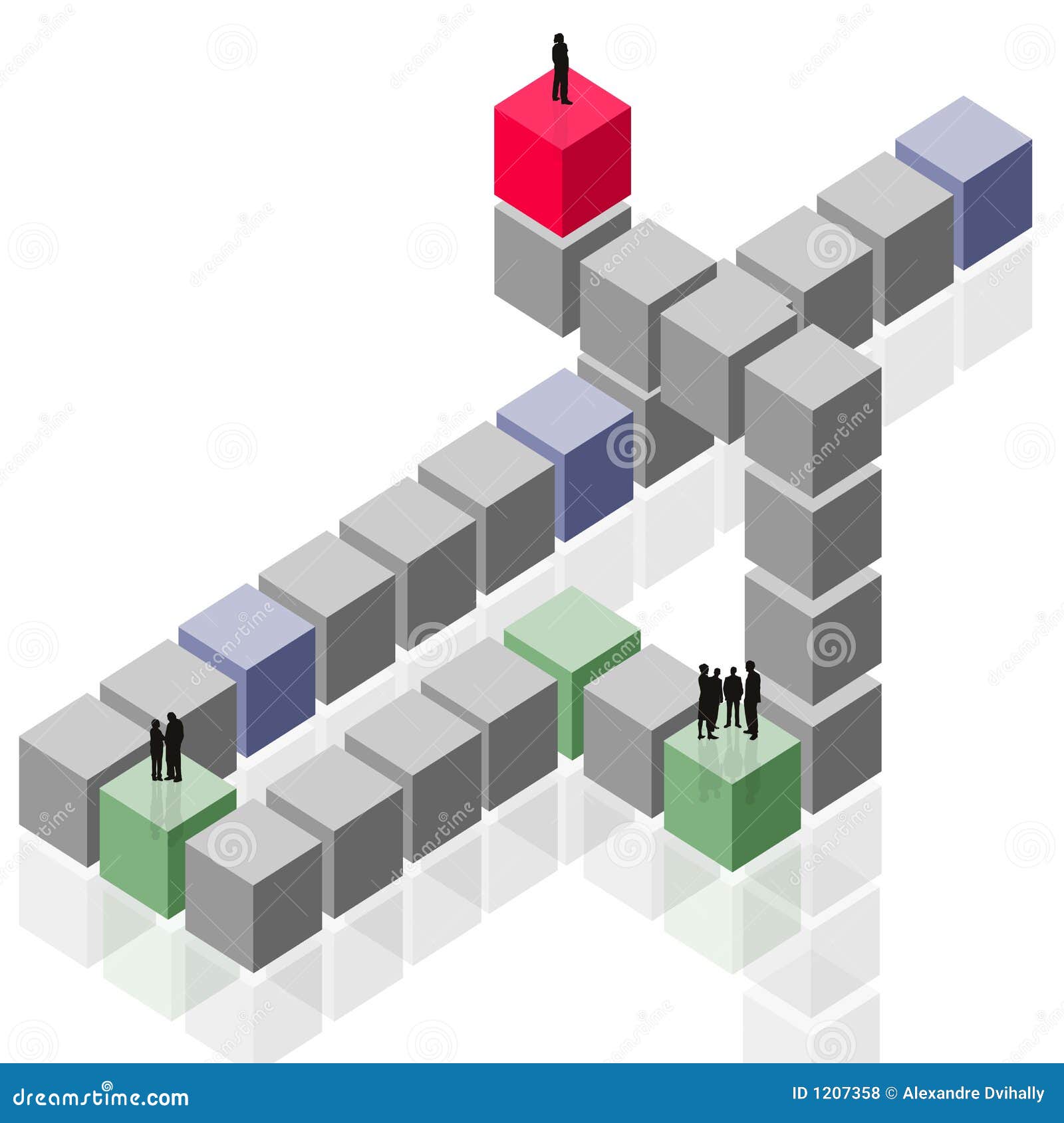 Abstract Group, Team Work, Customer Business Stock Illustration ...