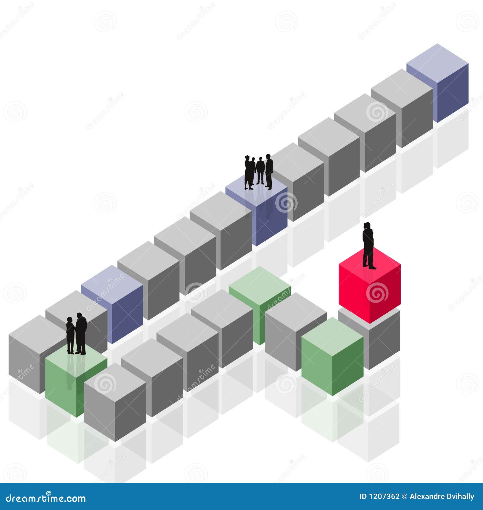 Abstract Group, Team Work, Customer Business Stock Illustration ...