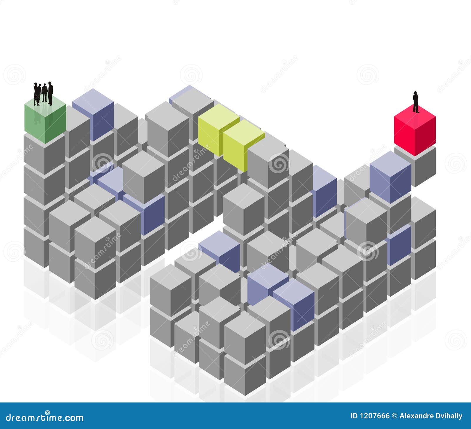 Abstract Group, Team Work, Customer Business Stock Illustration ...