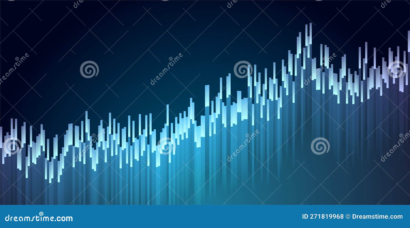 Abstract Growing Financial Graph Chart Background Stock Vector ...