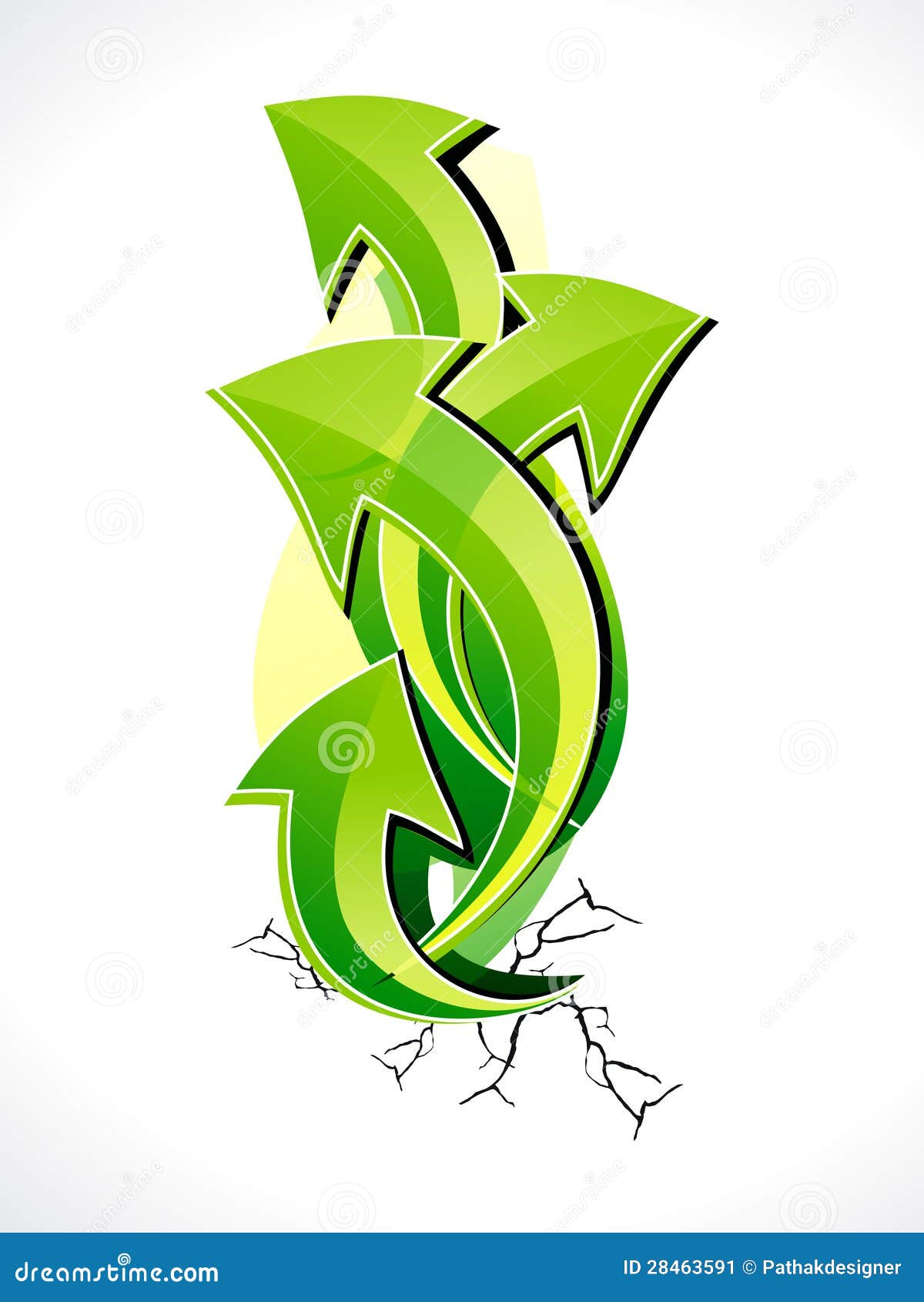 Abstract Growth Arrow Design Stock Vector - Illustration of fresh ...