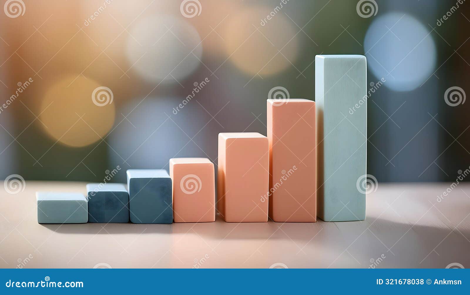 Abstract Growth Chart Displayed on a Table Stock Illustration ...
