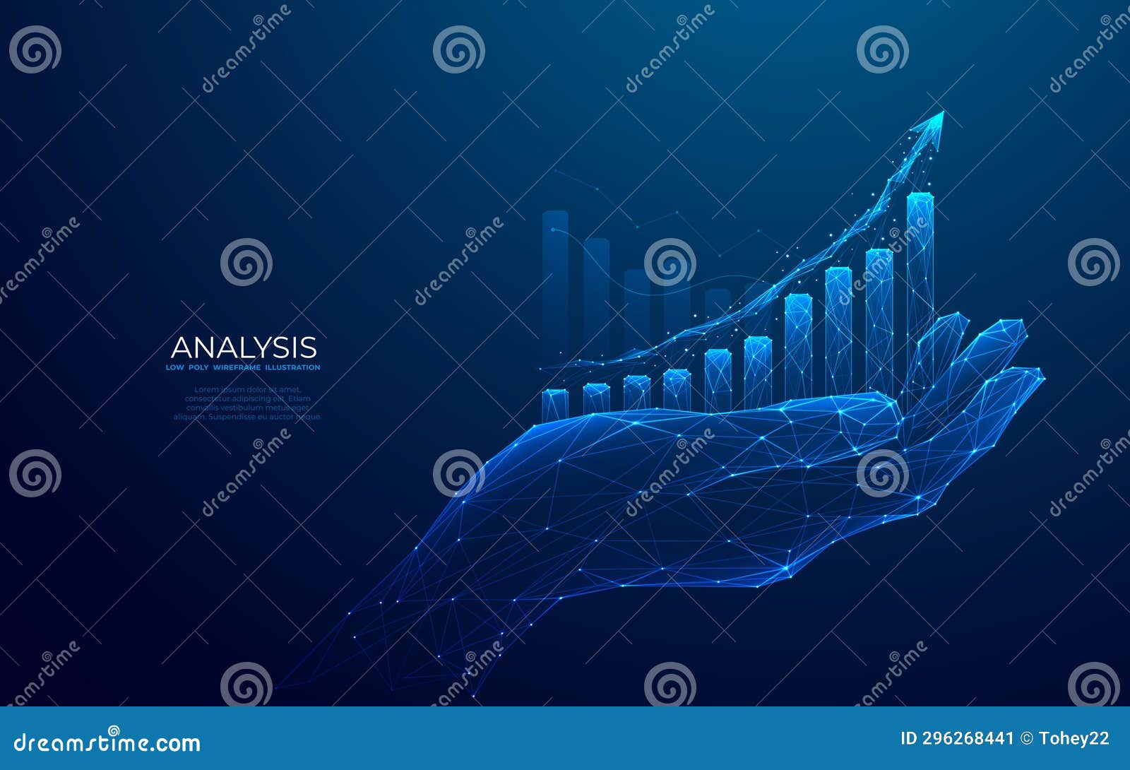 Abstract Growth Chart in a Hand. Graph Chart with Up Arrow Stock ...