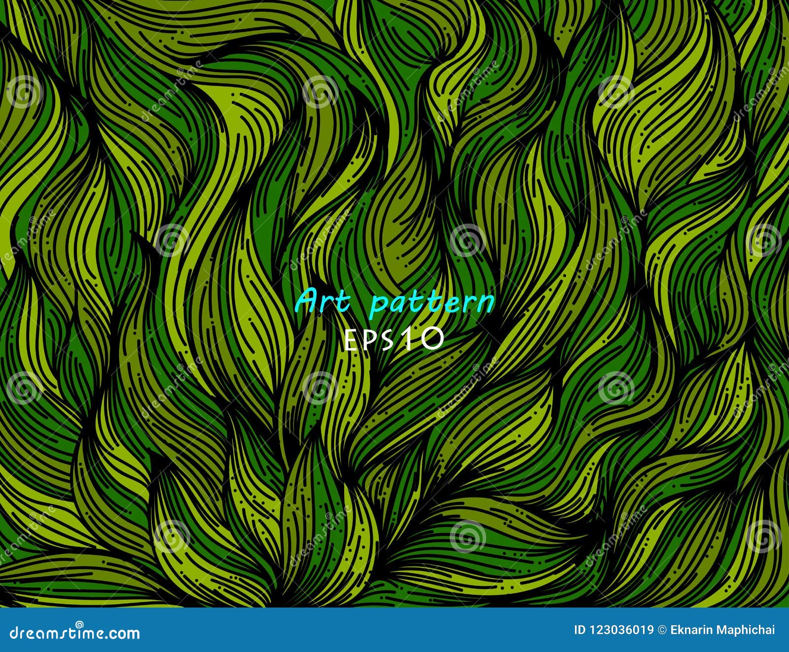 Abstract Grren Art Pattern Scene Vector Stock Vector - Illustration of ...