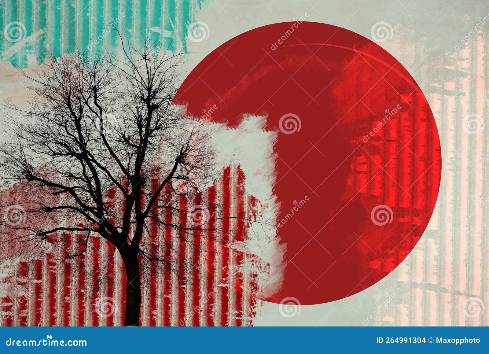 Abstract Grunge Art Collage Background. Dying Planet Stock Illustration ...