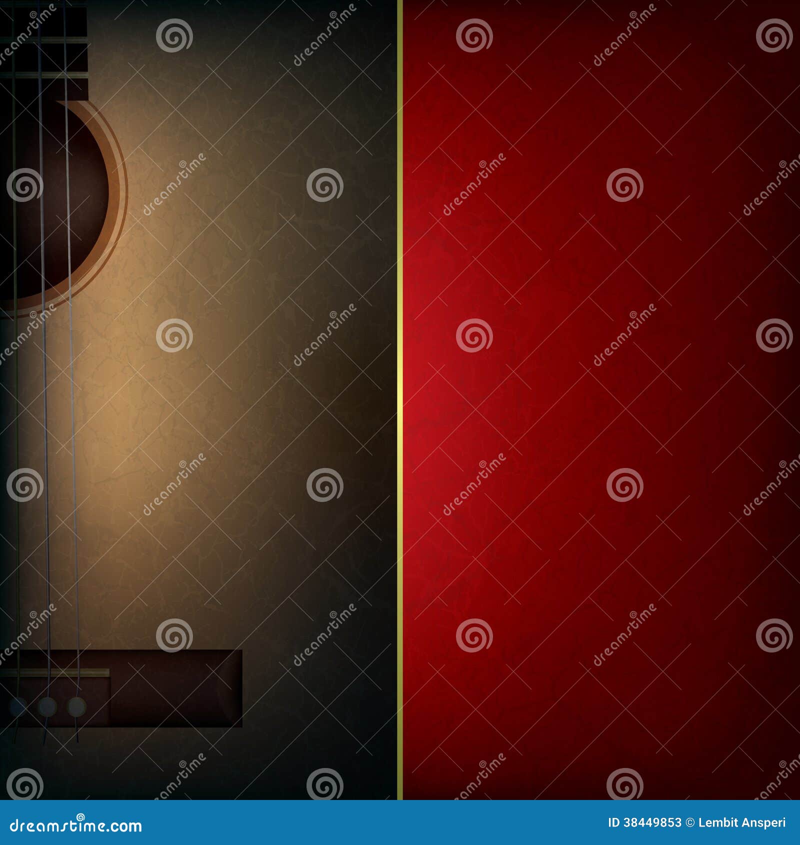 Abstract Grunge Background with Acoustic Guitar Stock Vector ...