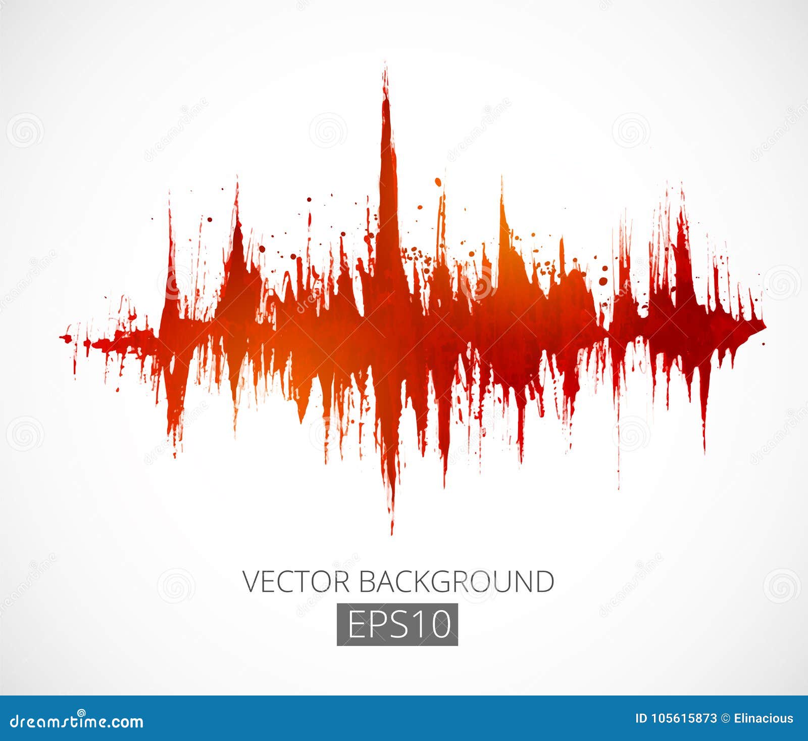 Abstract Grunge Background with Amplitude Modulation. Spectrum Analyzer ...