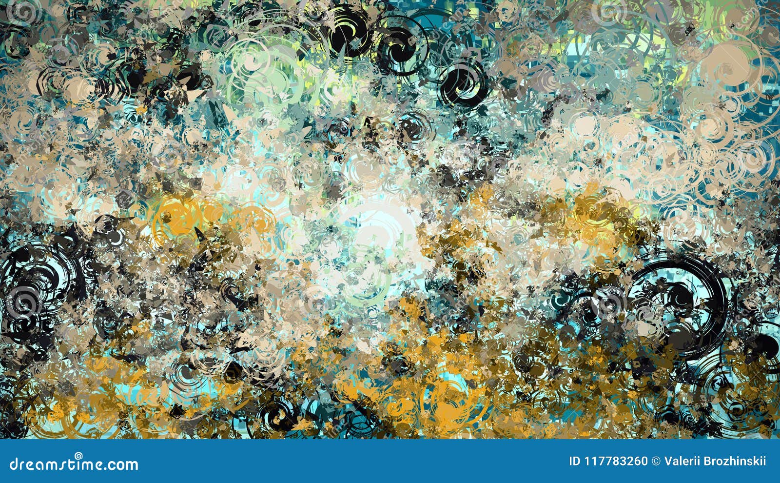 Abstract Grunge Background with Circular Spiral Elements, Multicolored ...