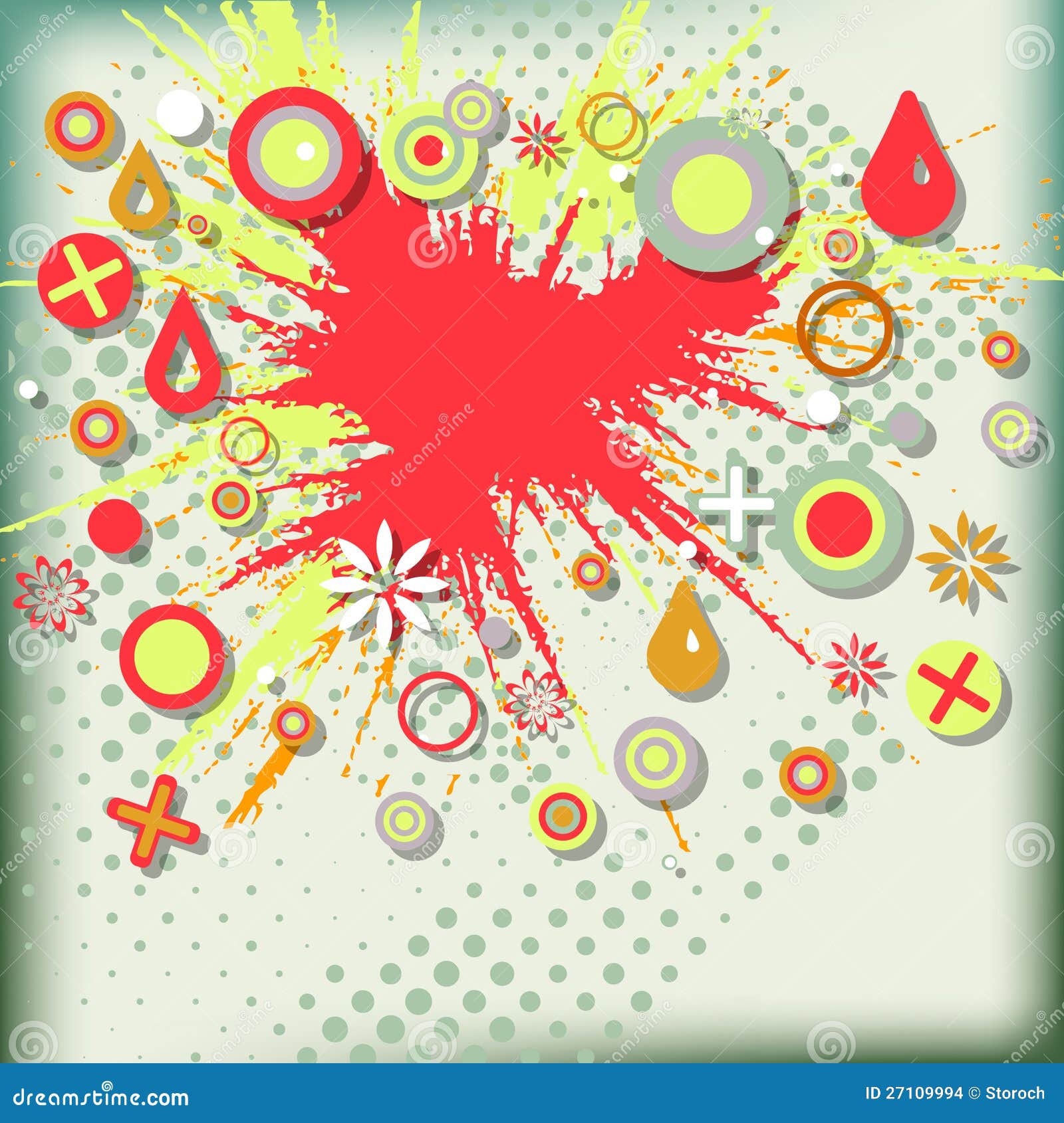 Abstract Grunge Background with Explosion Paint. Stock Vector ...